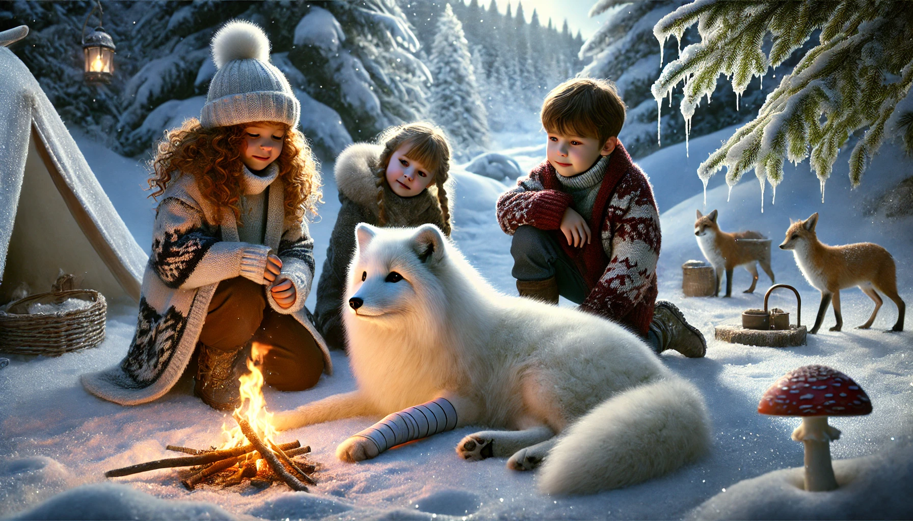 Christmas calendar for 3rd Dec. 2024: Meeting the Arctic Fox - berg.ooo