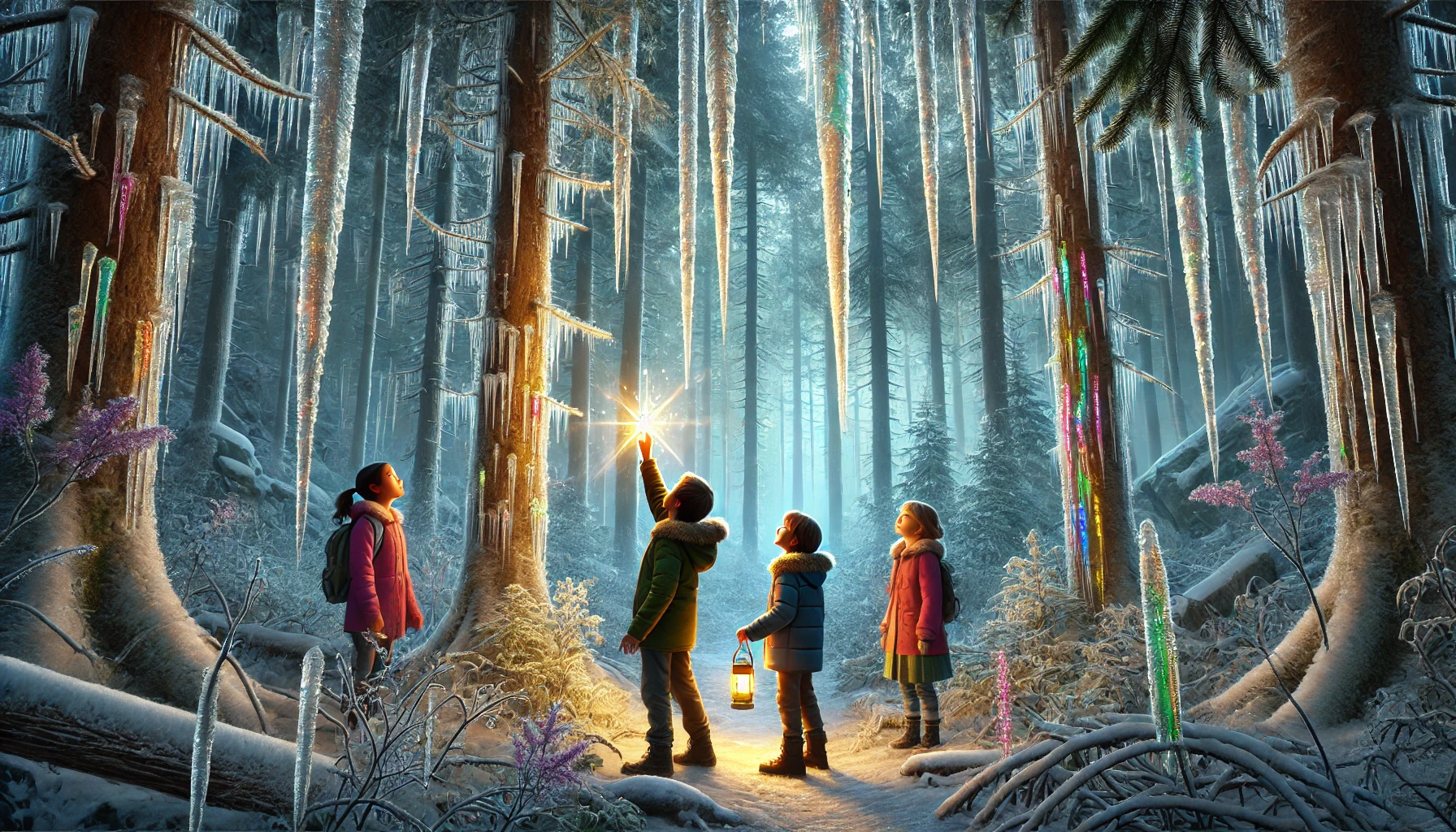 Christmas calendar for 15th Dec. 2024: The Icicle Forest - berg.ooo