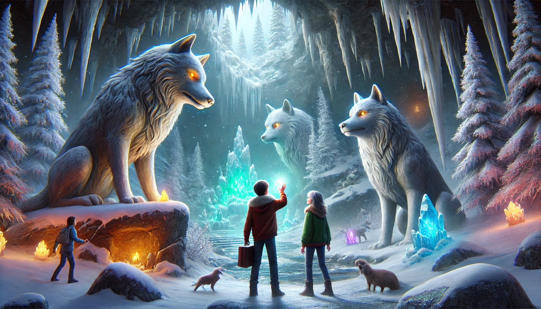 Christmas calendar for 18th Dec. 2024: The Ice Cave Guardians - berg.ooo